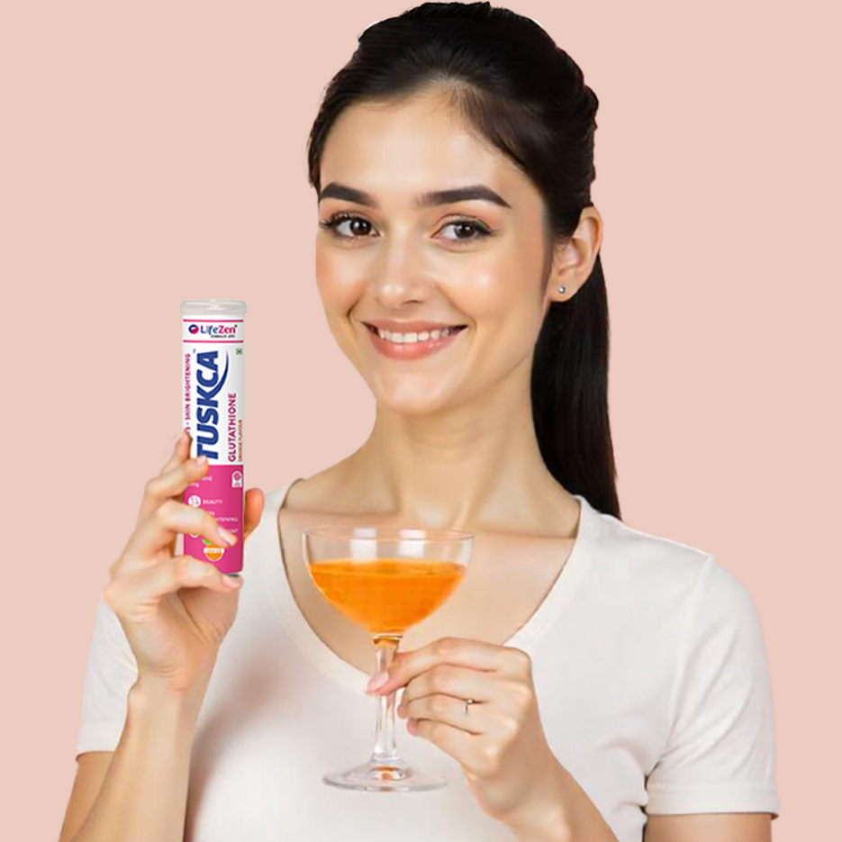 TUSKC Japanese Glutathione Tablets for Skin Brightening with Vitamin C ...